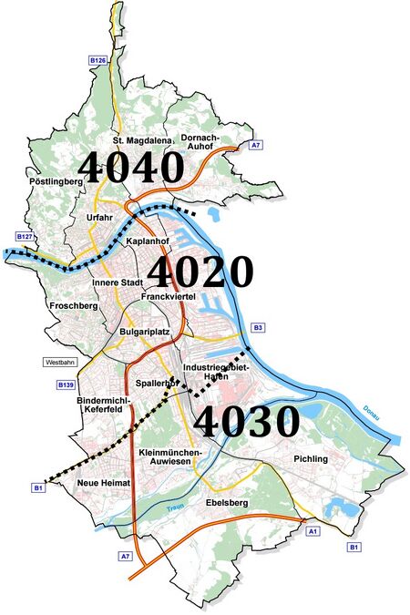 Postleitzahlen Linz – LinzWiki